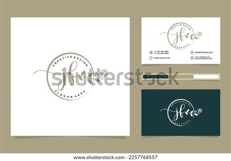 Feminine Jf Initials Logo Collection Business Stock Vector Royalty