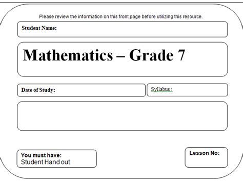 Maths Assessment Grade 7 Igcse Edexcel Teaching Resources