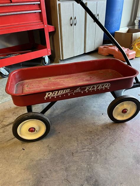 Vintage Radio Flyer Model 90 Red Wagon Steel Metal Ebay