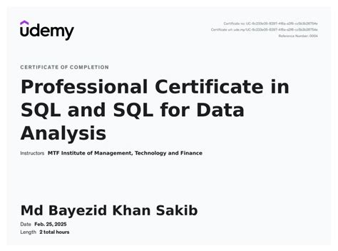 Alhamdulillah Ive Just Completed My Sql And Sql For Data Analysis