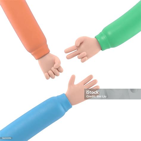 만화 제스처 아이콘 Mockuprock 가위 종이 핸드 게임 손가락 제스처 주먹 손바닥 두 손가락3d 흰색 배경에 렌더링 3차원 형태에 대한 스톡 사진 및 기타 이미지