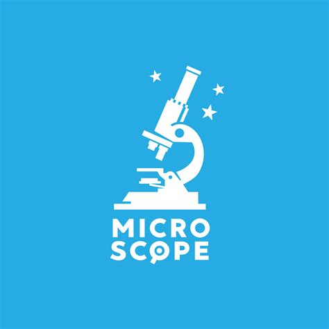 Vector Illustration Of Microscope Logo Icon For Science And Technology