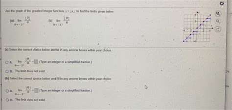 Solved Use The Graph Of The Greatest Integer Function Yx