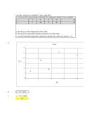 HW Linear Regression Use This To Help You With HW Nbr Page Given Are Five