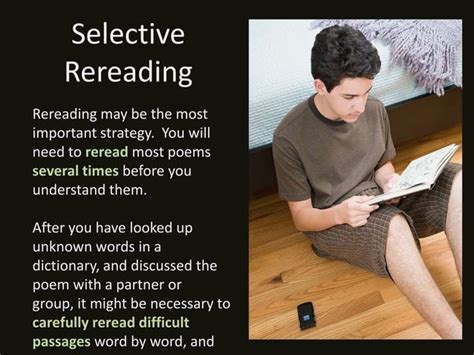 Reading Poetry Getting Through Difficult Passages Ppt
