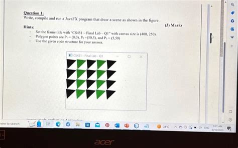 Solved Question 1 Write Compile And Run A Javafx Program