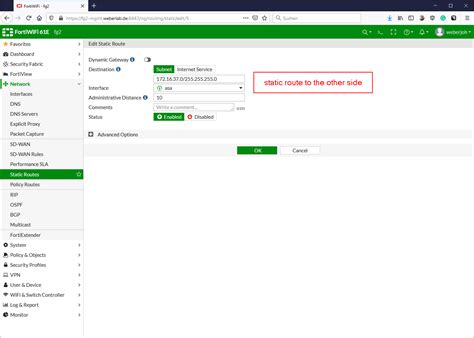Route Based VPN Tunnel FortiGate Cisco ASA Weberblog Net
