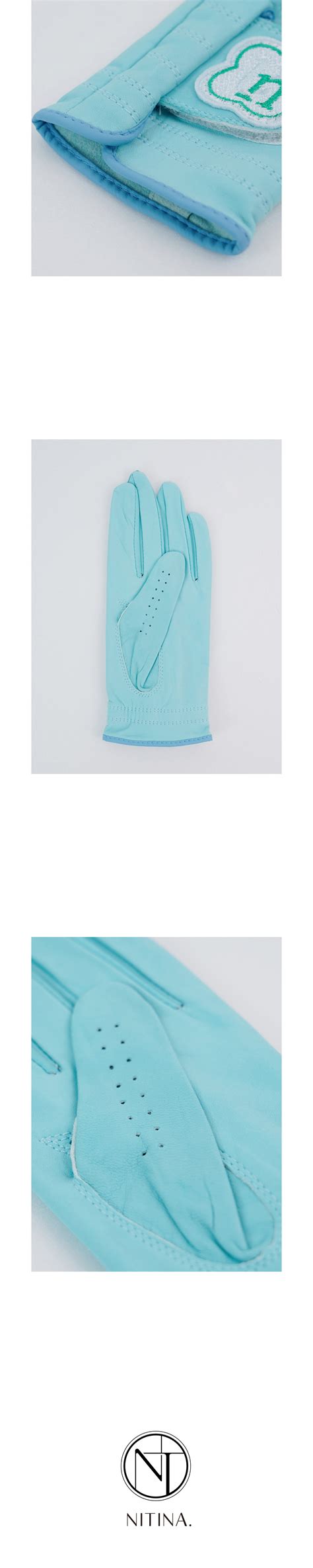텐더 양피 Golf 장갑 Bl 왼손nitina