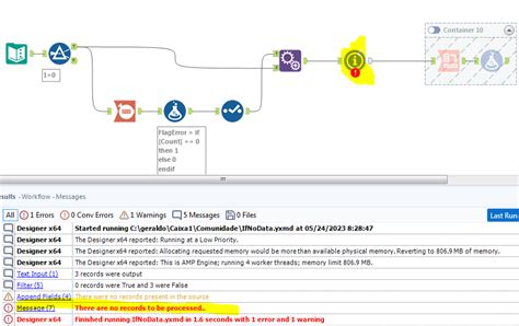 Solved If No Data Do Not Run A Specific Part Of The Work Alteryx