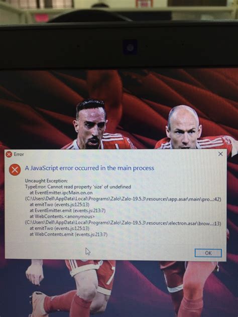 Lỗi Javascript trên zalo