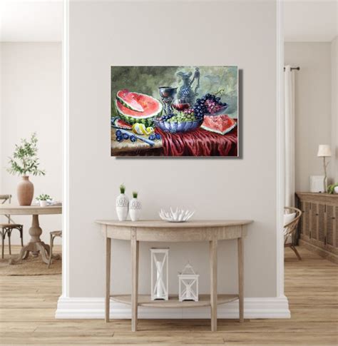 Картина с вином виноград на картине