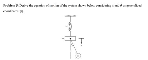 Solved Problem Derive The Equation Of Motion Of The Chegg