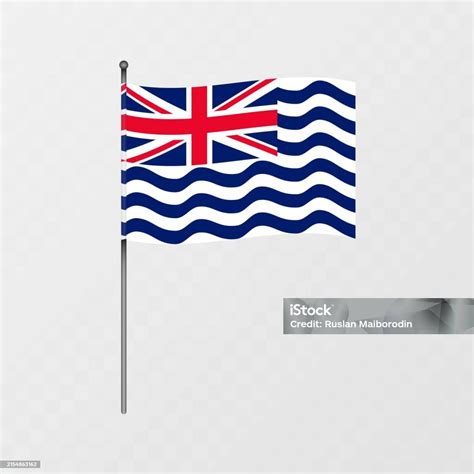 깃대에 있는 영국령 인도양 영토 국기 벡터 일러스트 레이 션입니다 곡선에 대한 스톡 벡터 아트 및 기타 이미지 곡선 국가 지리적 지역 국기 Istock