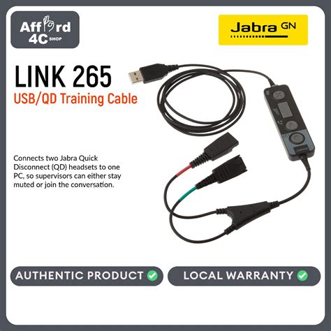 Jabra Link Usb Qd Training Cable Shopee Philippines