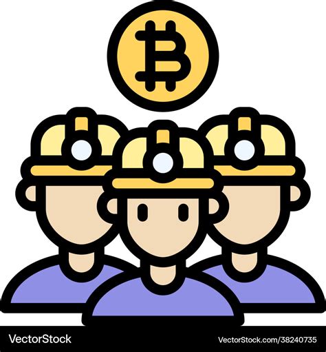 Bitcoin Miners Icon Cryptocurrency Related Vector Image