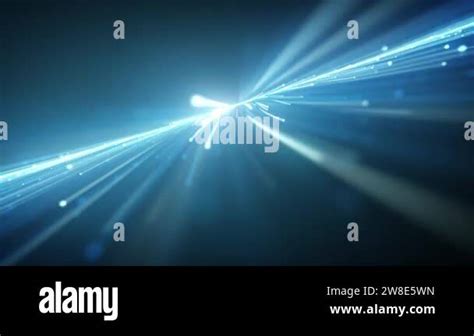 Abstract Light Fiber Strings Flowing Background Loop 4k Animation Of