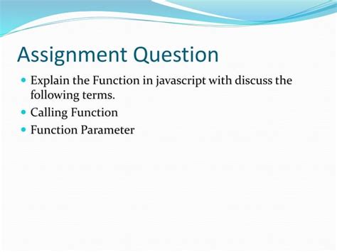 java script functions ppt