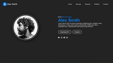 Responsive Portfolio Landing Page Using Htmlcss And Javascript Youtube