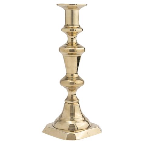 English Seam Cast Brass Swirl Base Candlestick 1750 For Sale At 1stdibs