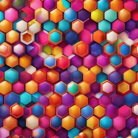 premium ai image a colorful pattern of the hexagons