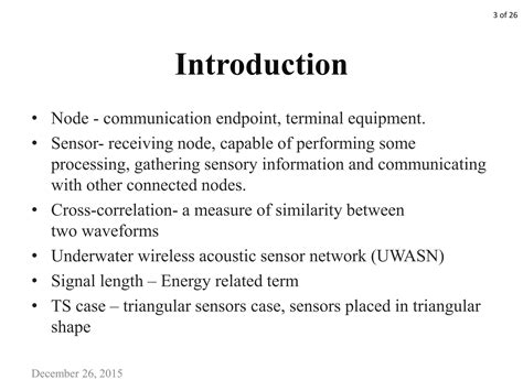Impact Of Signal Length In Crosscorrelation Based Underwater Network Size Estimation Ppt