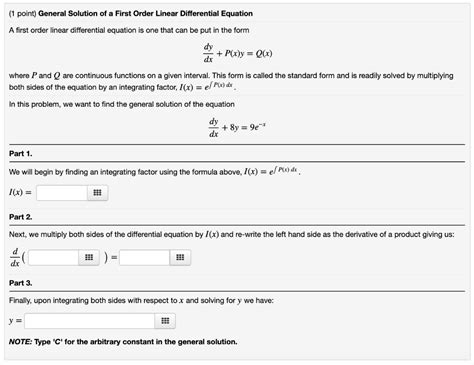 Mastering First Order Linear Differential Equations A Comprehensive