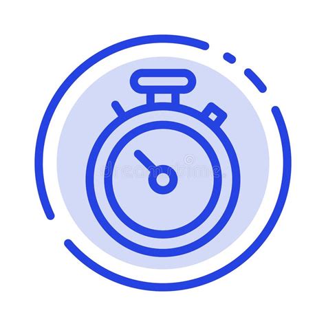 Compass Map Navigation Pin Blue Dotted Line Line Icon Stock Vector