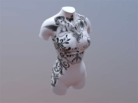 Procreate D Female Model Procreate Tattoo Model D Woman Etsy