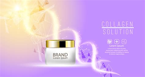 과학 디자인에 대한 추상 보라색 빛 배경 크림 분자의 과학 그림 유기농 화장품 및 스킨 케어 크림 보라색 배경 위에 뷰티 스킨 케어 디자인 벡터 그림입니다 Dna에 대한