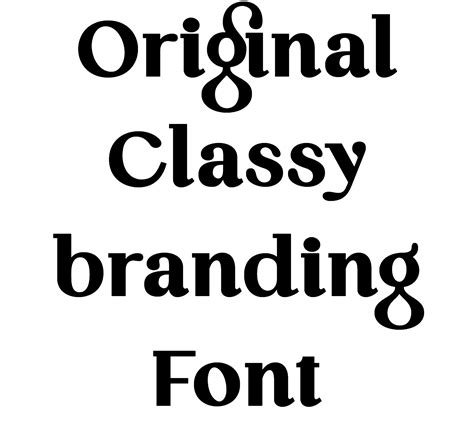 Original Classy Branding Font Dafont Style