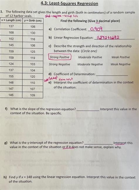 Solved Simple Linear Regression Results Dependent Variable