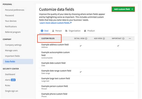 Data Fields In Pipedrive Knowledge Base Pipedrive