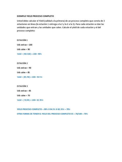 Ejemplo Yield Proceso Completo Pdf Métodos Y Materiales De Enseñanza Informática