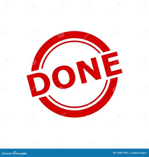 Done Stamp Icon Simple Vector Stock Vector Illustration Of Project