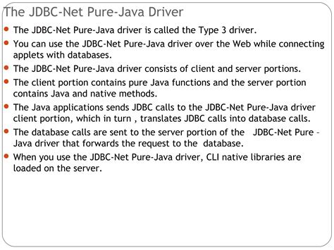Jdbc Ppt Ppt Databases Computer Software And Applications