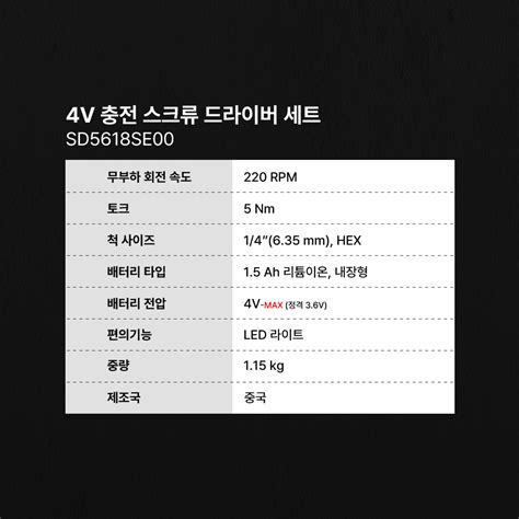 스킬 4v 충전 스크류 드라이버 세트 주프로툴