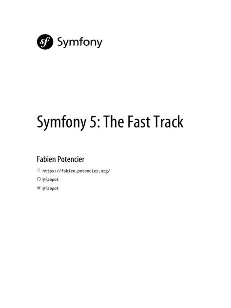 symfony5 the fast track pdf pdf application programming interface