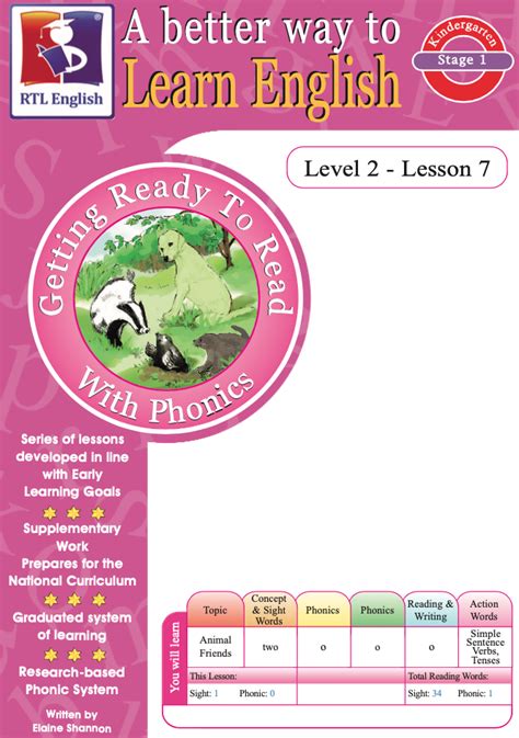 Level 2 Lesson 7 Getting Ready To Read With Phonics