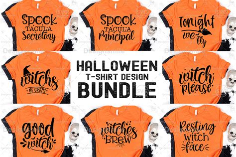 Halloween T Shirt Design Bundle Graphic By Buysvgbundles Creative Fabrica