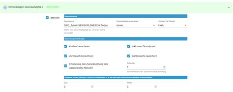 Kostenberechnung Source Analytix