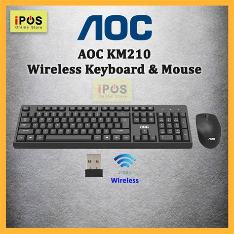 AOC KM210 Wireless Keyboard And Mouse Combo Set Shopee Malaysia