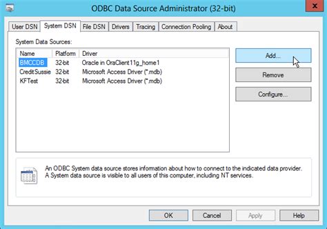 Cdb How To Create An Odbc Data Source For A Sql Server Database Using Windows Authentication