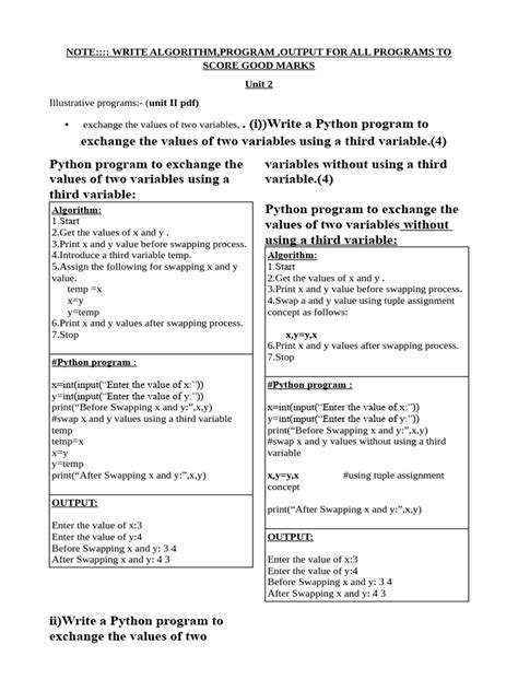 Illustrative Programs Unit 2 To 5 Pdf Theoretical Computer Science