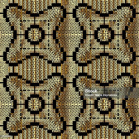 디지털 픽셀 스타일 3d 그리스어 벡터 원활한 패턴입니다 창조적 인 기하학적 질감 배경입니다 추상 반복 배경 미로 미로 기하학적