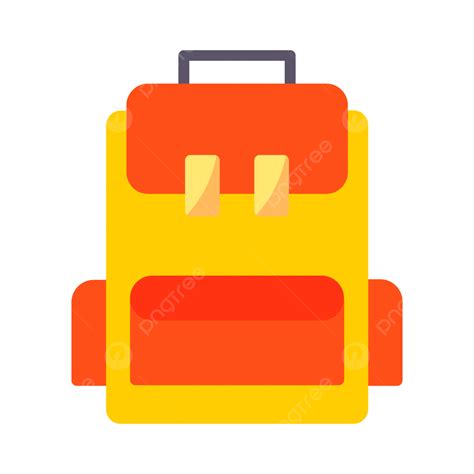 Backpack Flat Icon Vector Backpack Bag Education Png And Vector With