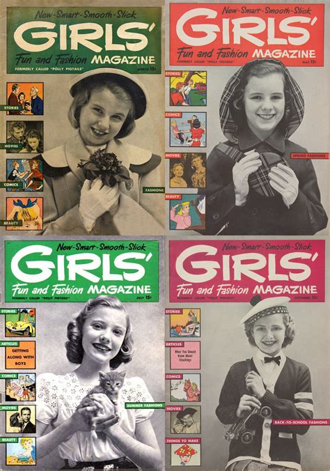 Vintage 1950s Girls Fun And Fashion Magazine 4 Issues Pdf Format