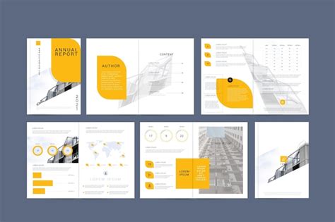 미니멀 한 비즈니스 템플릿 모음 프리미엄 벡터