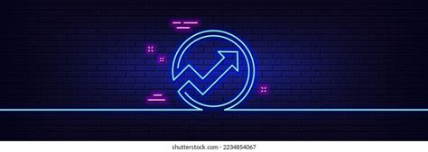 Neon Light Glow Effect Chart Line Stock Vector Royalty Free