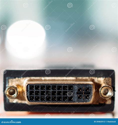 Dvi Input Connector Stock Image Image Of Digital Current 39465913