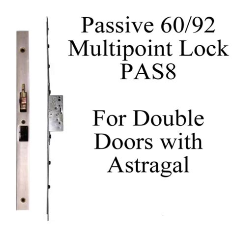 Passive Multipoint Lock For Double Door With Astragal 6092 Golden